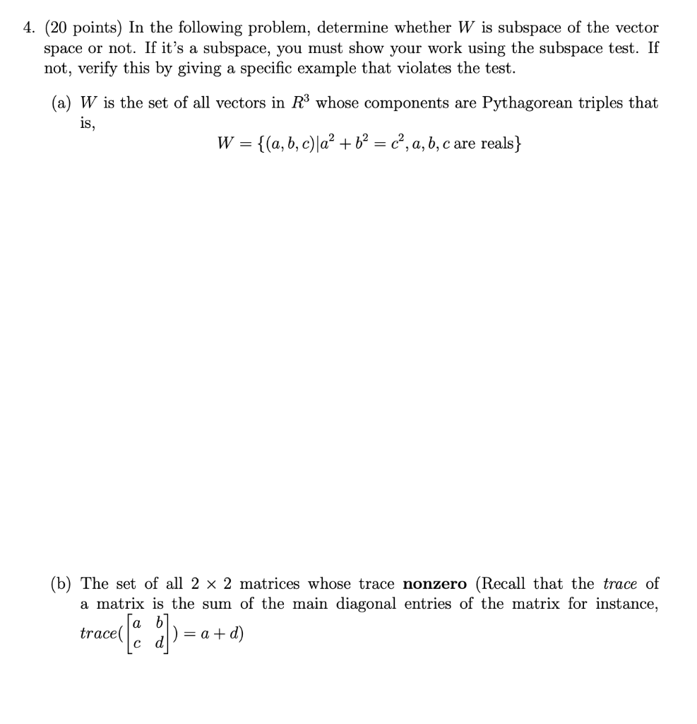 Solved 4. (20 points) In the following problem, determine | Chegg.com