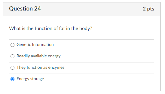 Solved What is the function of fat in the body? Genetic | Chegg.com