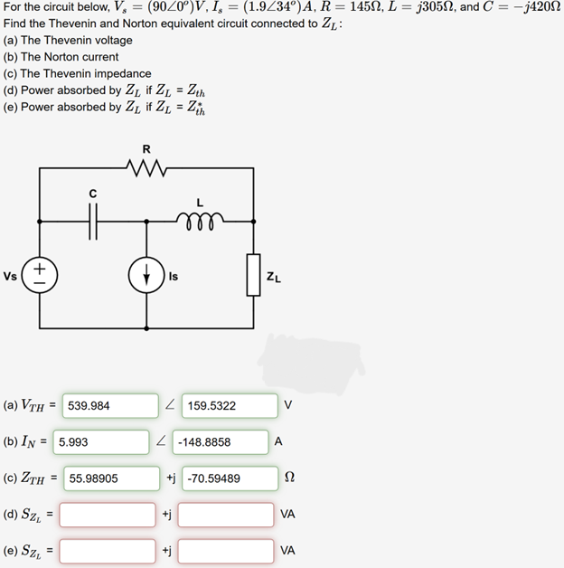 Solved For the circuit below, | Chegg.com