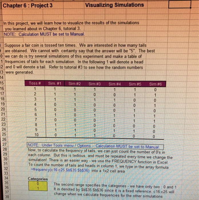 Visualizing Simulations Chapter 6: Project 3 In this | Chegg.com