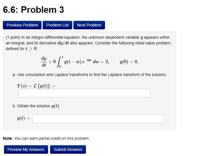 (1 point) In an integro-differential equation, the | Chegg.com