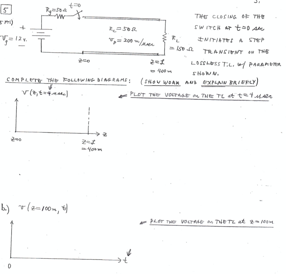 Solved to Rg=500 w ta THE CLOSING OF THE SPT) + Rc=50R | Chegg.com