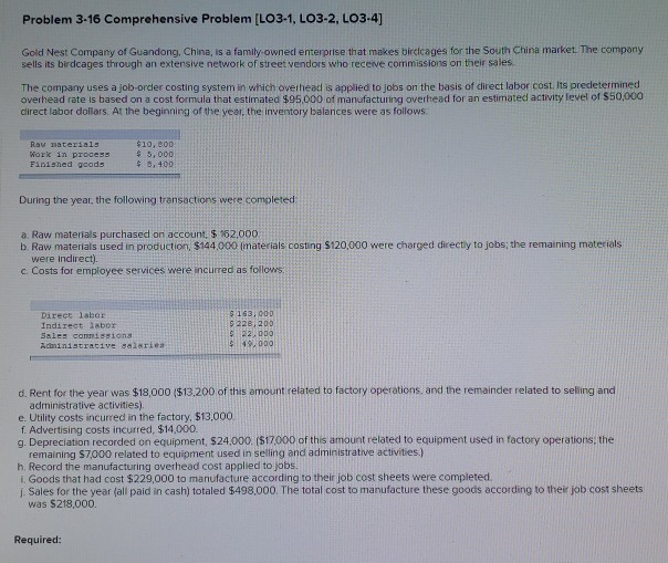 Solved Problem 3-16 Comprehensive Problem [LO 3-1, LO3-2, | Chegg.com