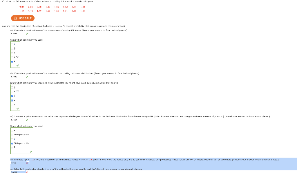 Solved Cons der the following sample of cbservations on | Chegg.com
