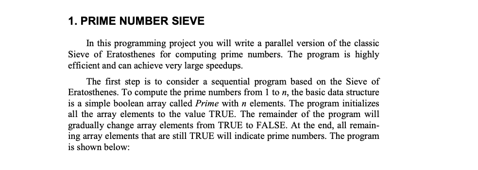 Solved Parallel Prime Number Sieve in Cstar and Submit zip | Chegg.com