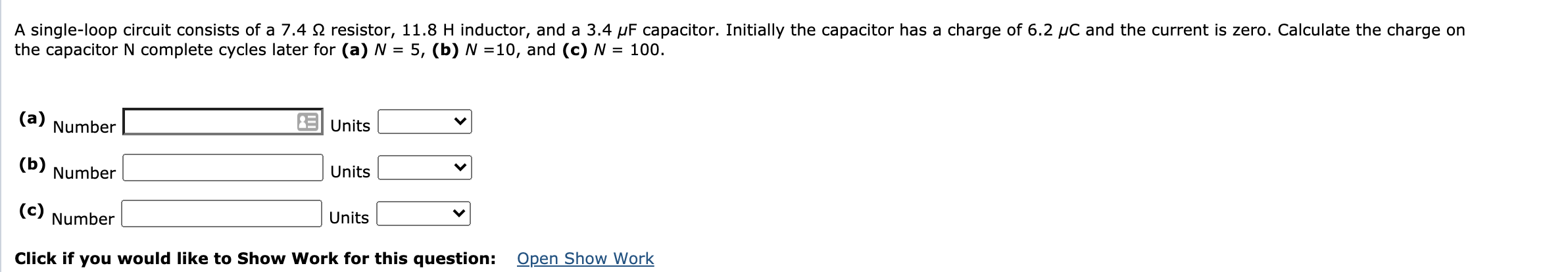 Solved A single-loop circuit consists of a 7.4 12 resistor, | Chegg.com