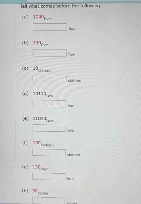 Solved For this question please find out what number comes | Chegg.com