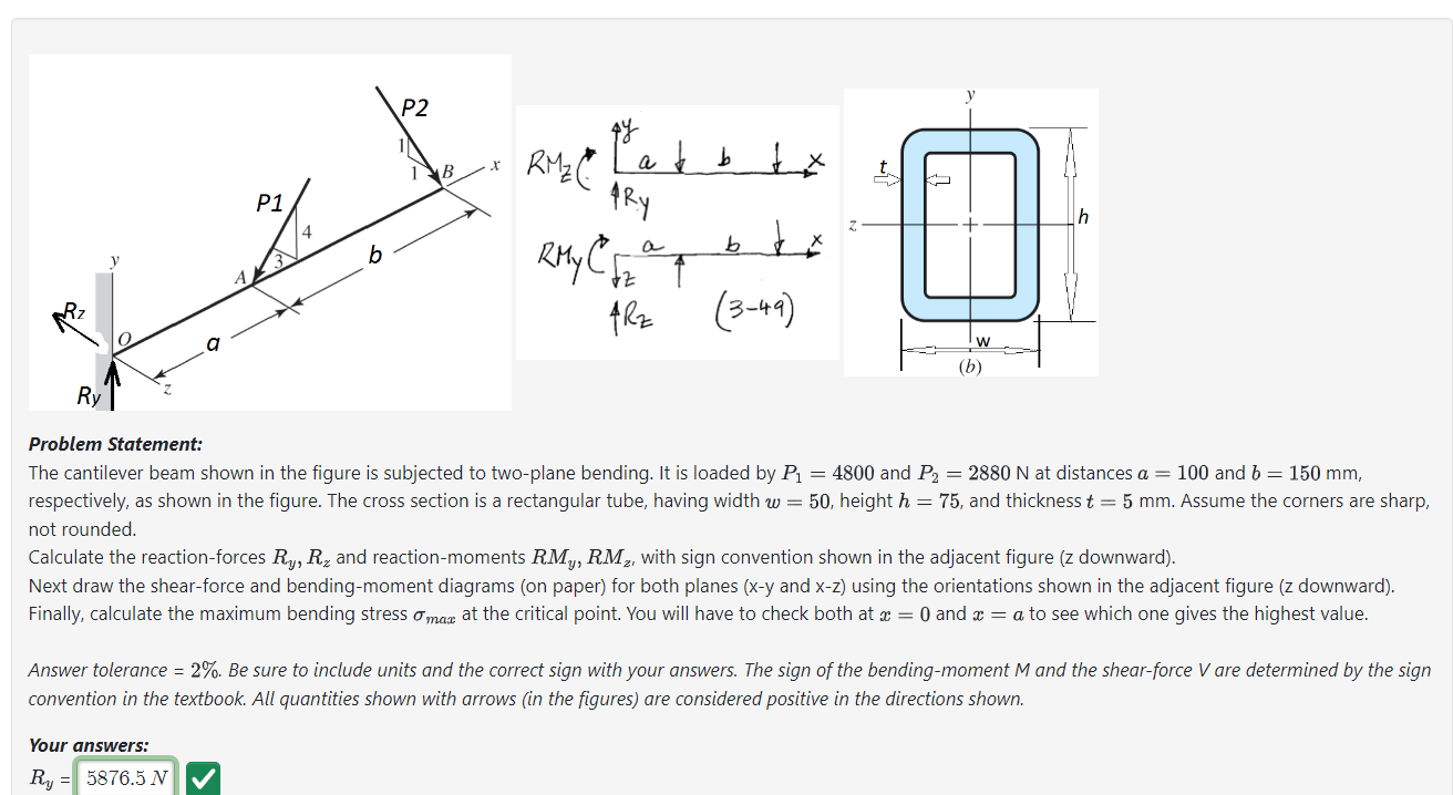Solved Problem Statement:The cantilever beam shown in the | Chegg.com