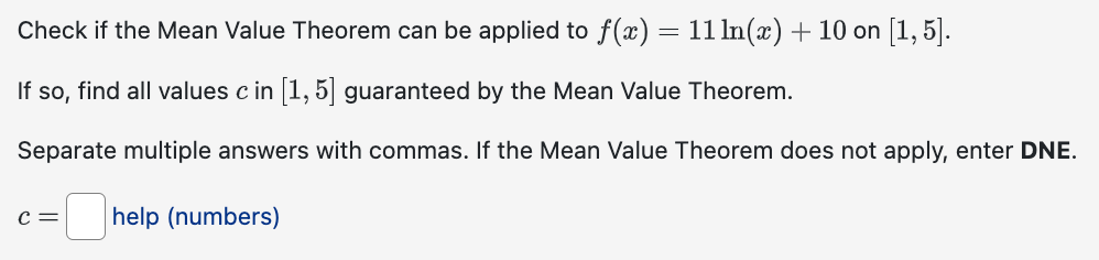 Solved Check if the Mean Value Theorem can be applied to | Chegg.com