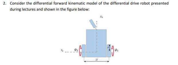 Solved Consider the differential forward kinematic model of | Chegg.com