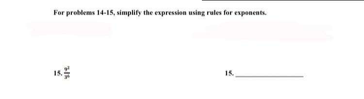 Solved For problems 14-15, simplify the expression using | Chegg.com