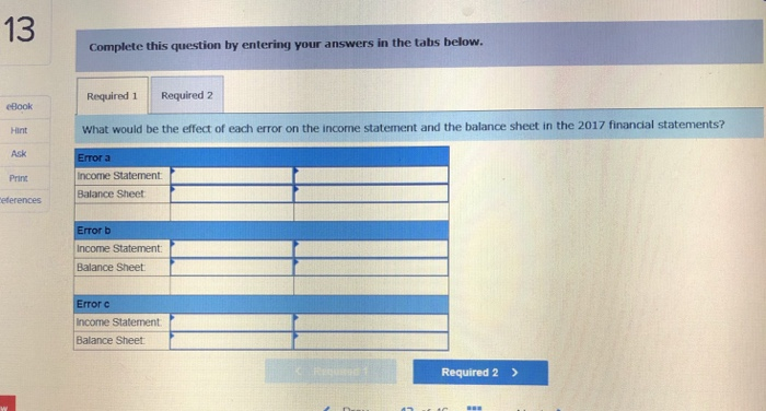 Solved Exercise 20-23 Error correction; three errors | Chegg.com
