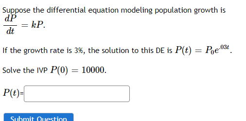 Solved Suppose the differential equation modeling population | Chegg.com