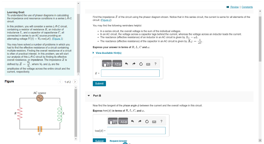 Learning Goal: To understand the use of phasor | Chegg.com