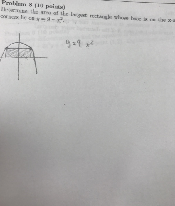 Solved Determine the area of the largest rectangle whose | Chegg.com