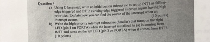 Solved Question 4 a) Using C language, write an | Chegg.com