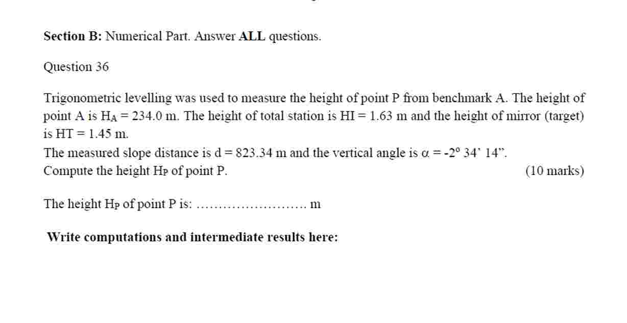 Solved code class="asciimath">Section B: Numerical Part. | Chegg.com