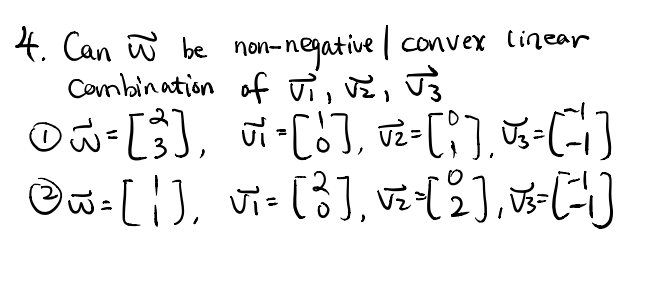 Solved 4. Can û be non-negative | convex linear Combination | Chegg.com