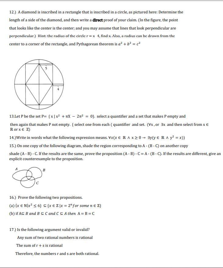 Solved 1. Consider the formula where n is an integer and n | Chegg.com