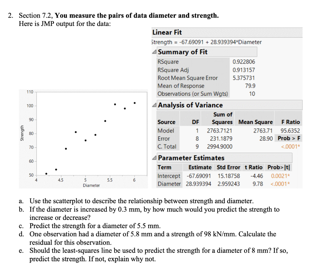 Solved 110 2. Section 7.2, You measure the pairs of data | Chegg.com