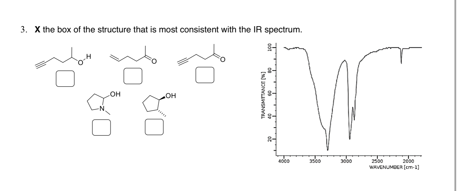 3. X the box of the structure that is most consistent | Chegg.com