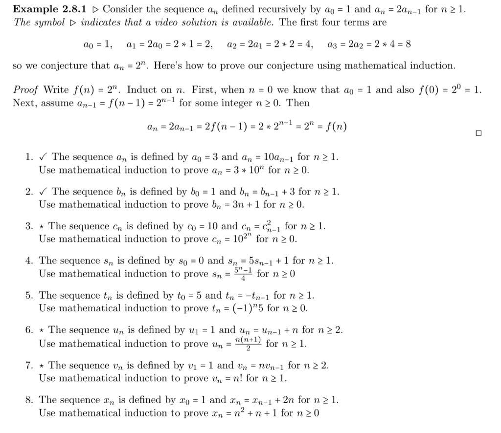 Solved Example 281 Consider The Sequence An Defined 