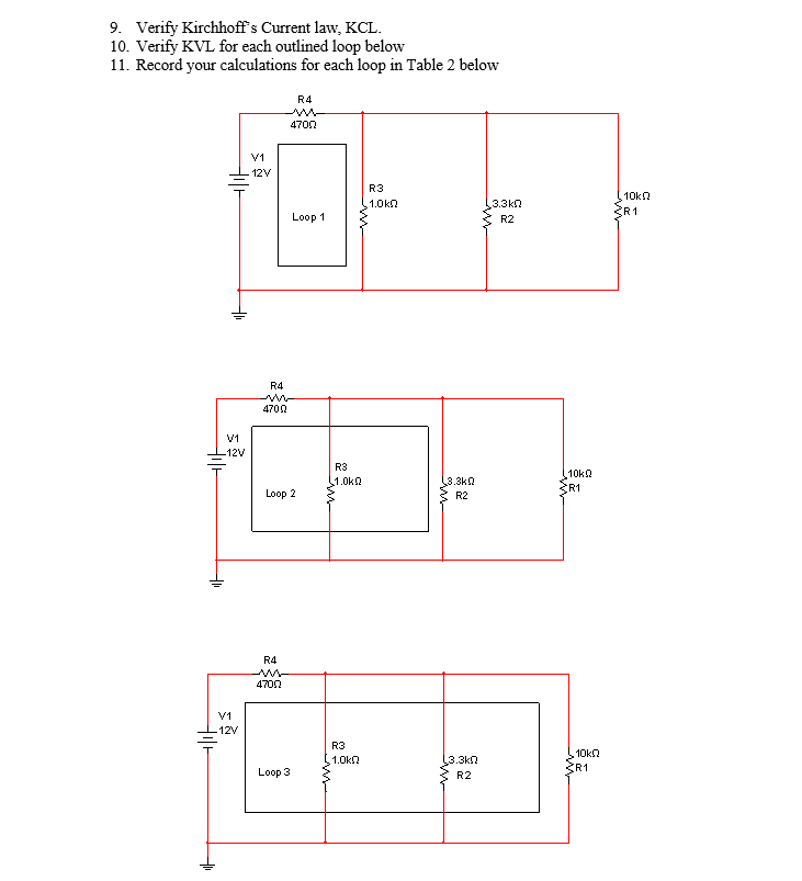 Solved 9. Verify Kirchhoff's Current law, KCL. 10. Verify | Chegg.com