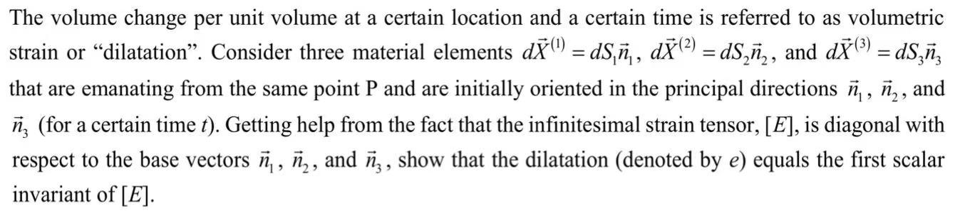 Solved The volume change per unit volume at a certain | Chegg.com