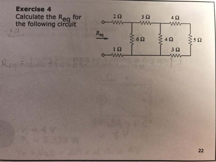 Solved Calculate the R_eq for the following circuit | Chegg.com