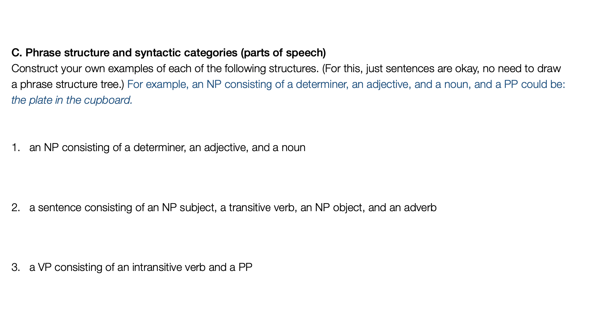 C. Phrase structure and syntactic categories (parts | Chegg.com