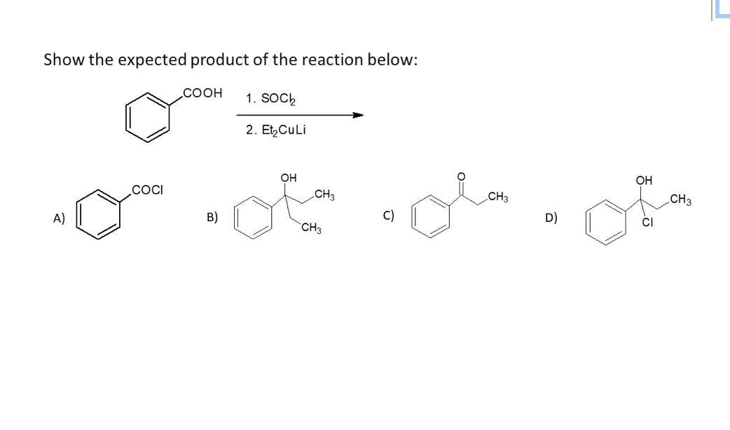 Solved Show the expected product of the reaction below: COOH | Chegg.com