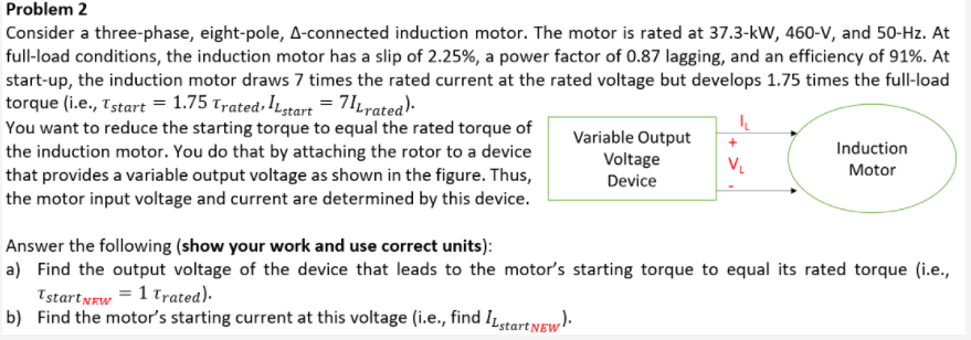 Solved Problem 2 Consider a three-phase, eight-pole, | Chegg.com