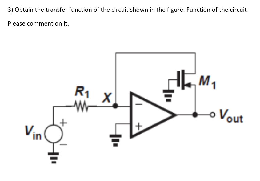Solved 3) Obtain the transfer function of the circuit shown | Chegg.com