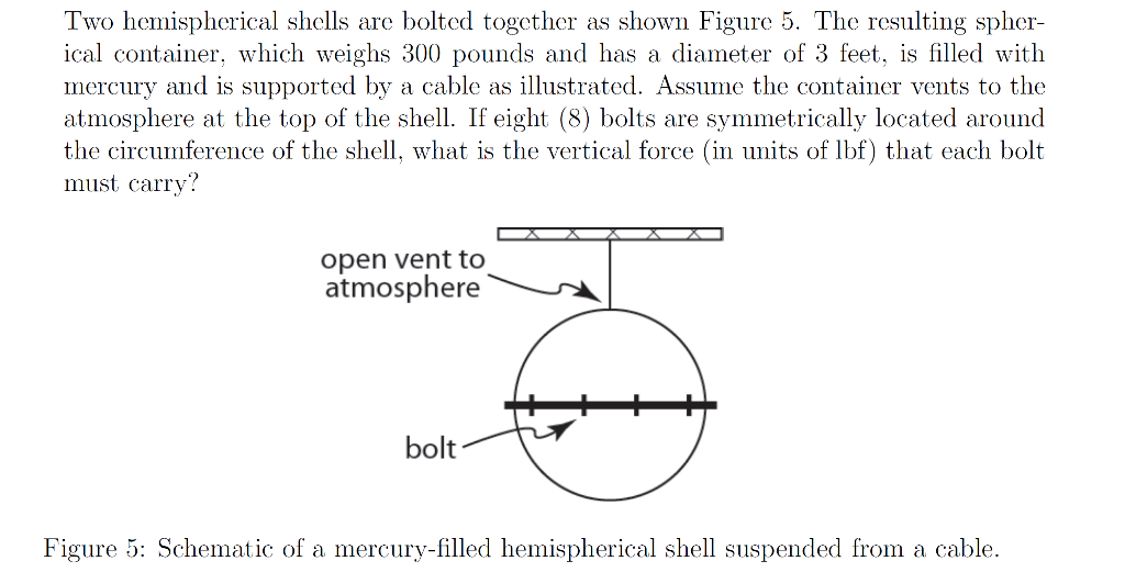 Solved Two hemispherical shells are bolted together as shown | Chegg.com