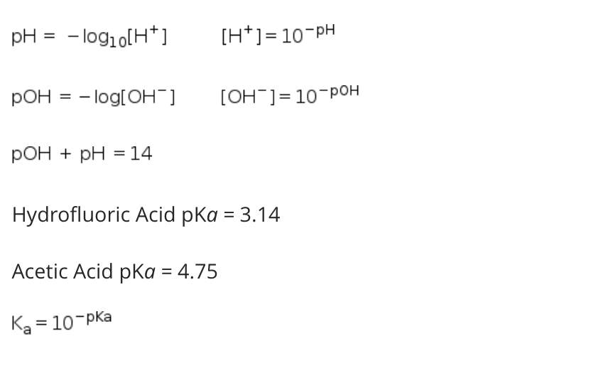 Solved A) What is the pH of a 0.359 M aqueous hydrofluoric | Chegg.com
