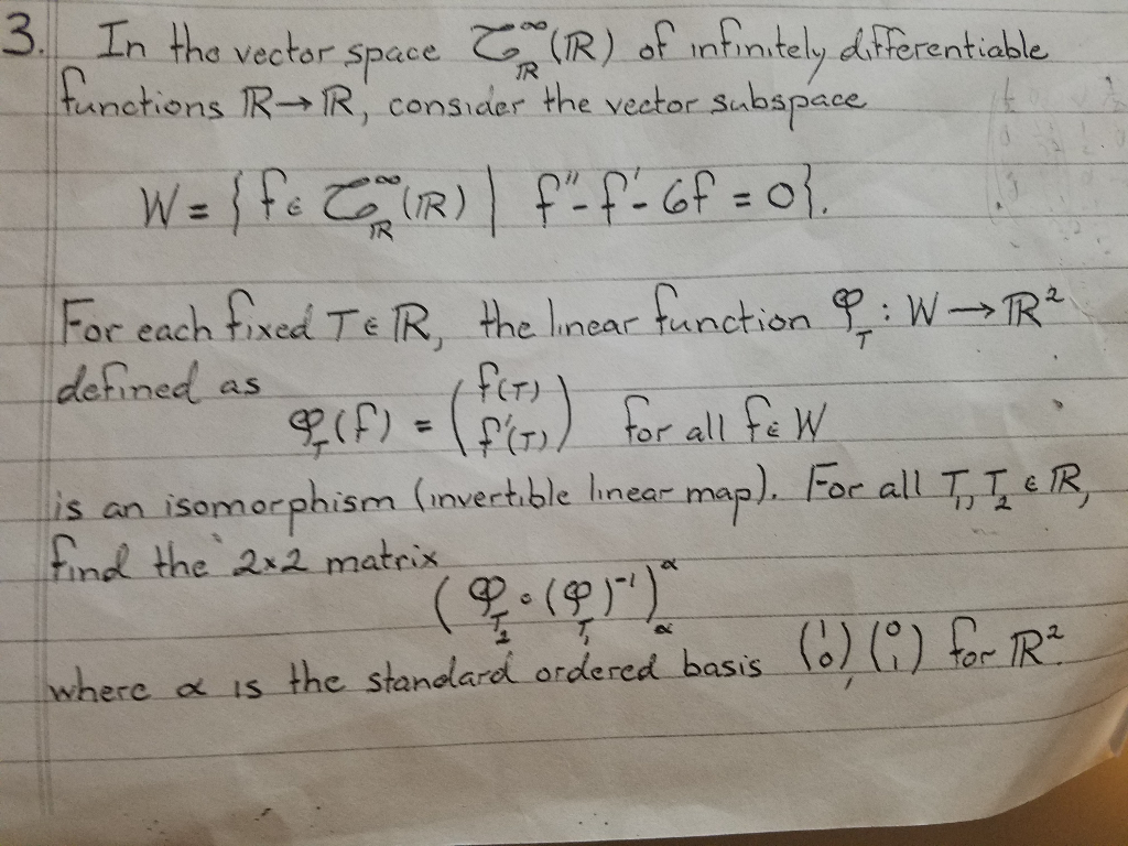 Solved [Linear Algebra, Differential Equations] Finding a | Chegg.com
