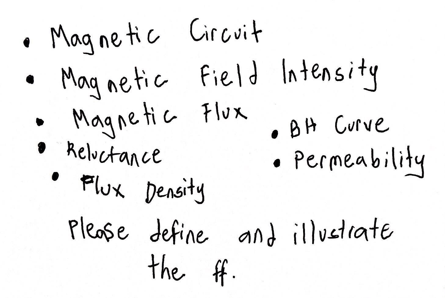 Solved Magnetic Circuit Magnetic field Intensity Magnetic | Chegg.com