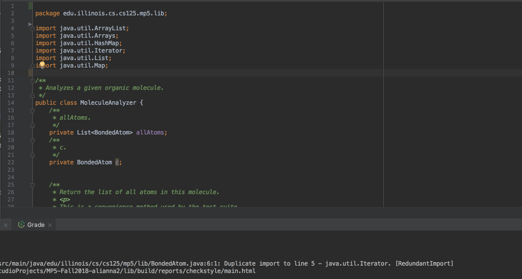 Solved Redundant import checkstyle error : java:6:1: | Chegg.com