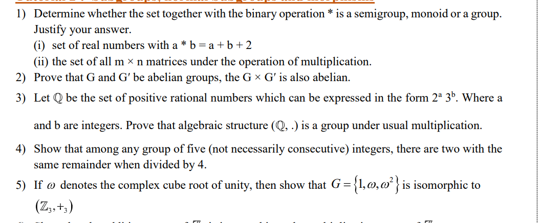 Solved Do the following sets form integral domain with | Chegg.com