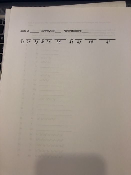 Solved Electron configuration lab. You have been given 16 | Chegg.com