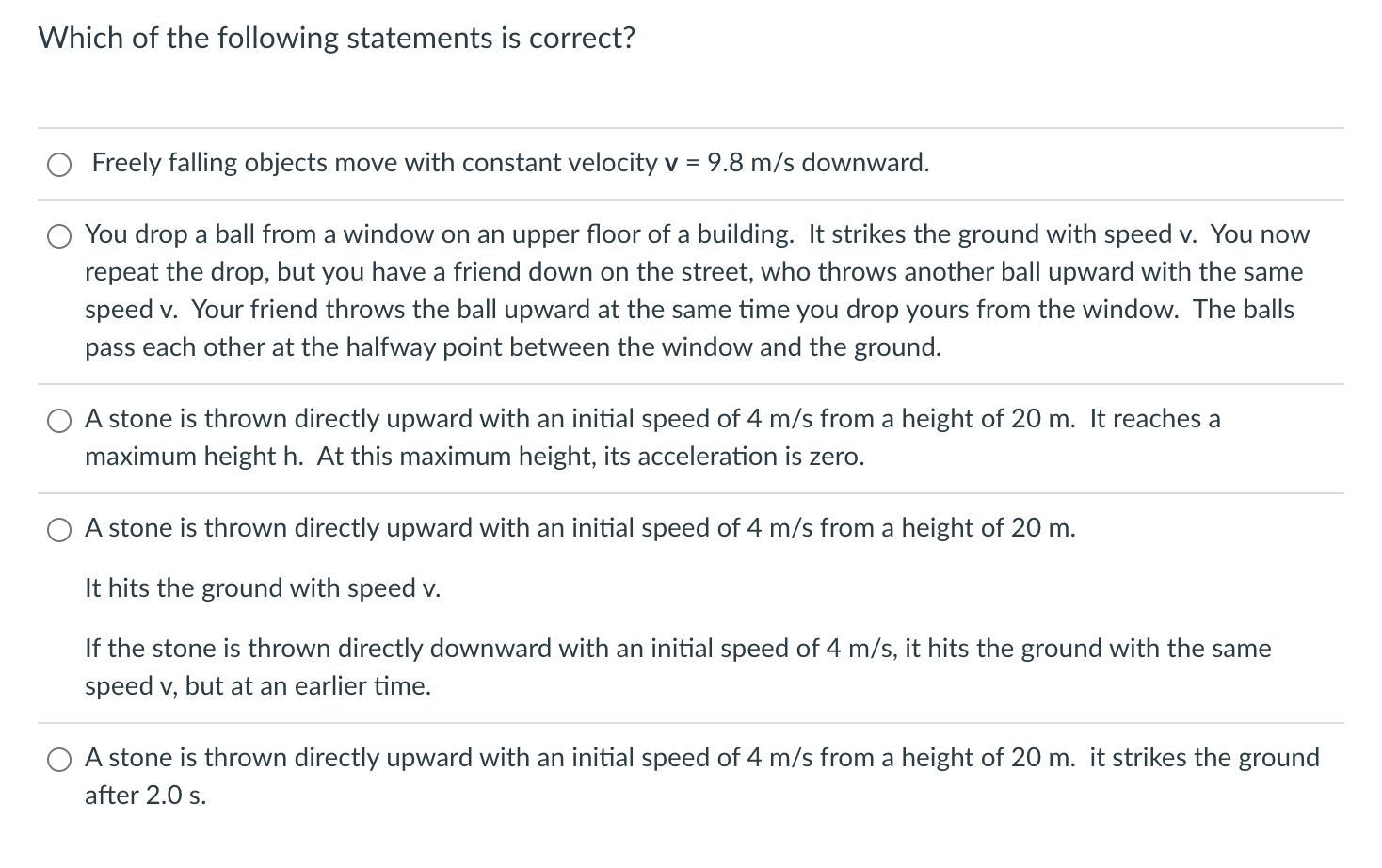 Solved Which of the following statements is correct? Freely | Chegg.com