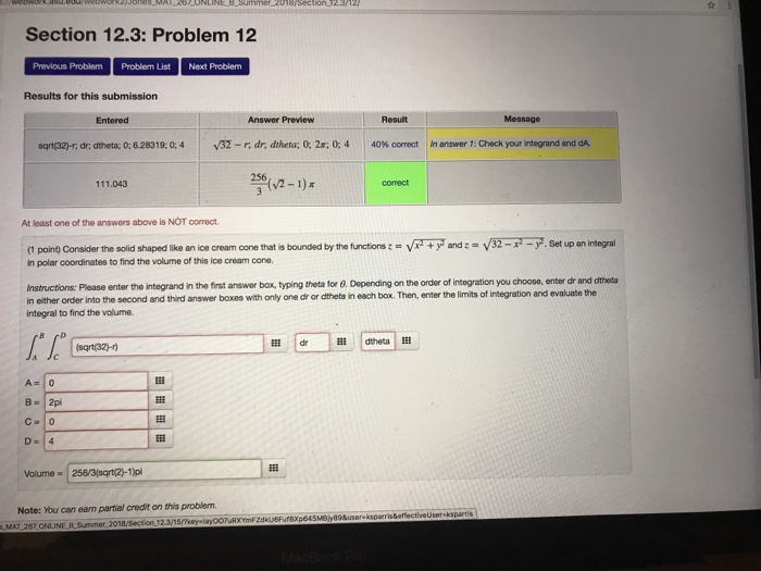 Solved Section 12.3: Problem 12 Previous Problem Problem | Chegg.com