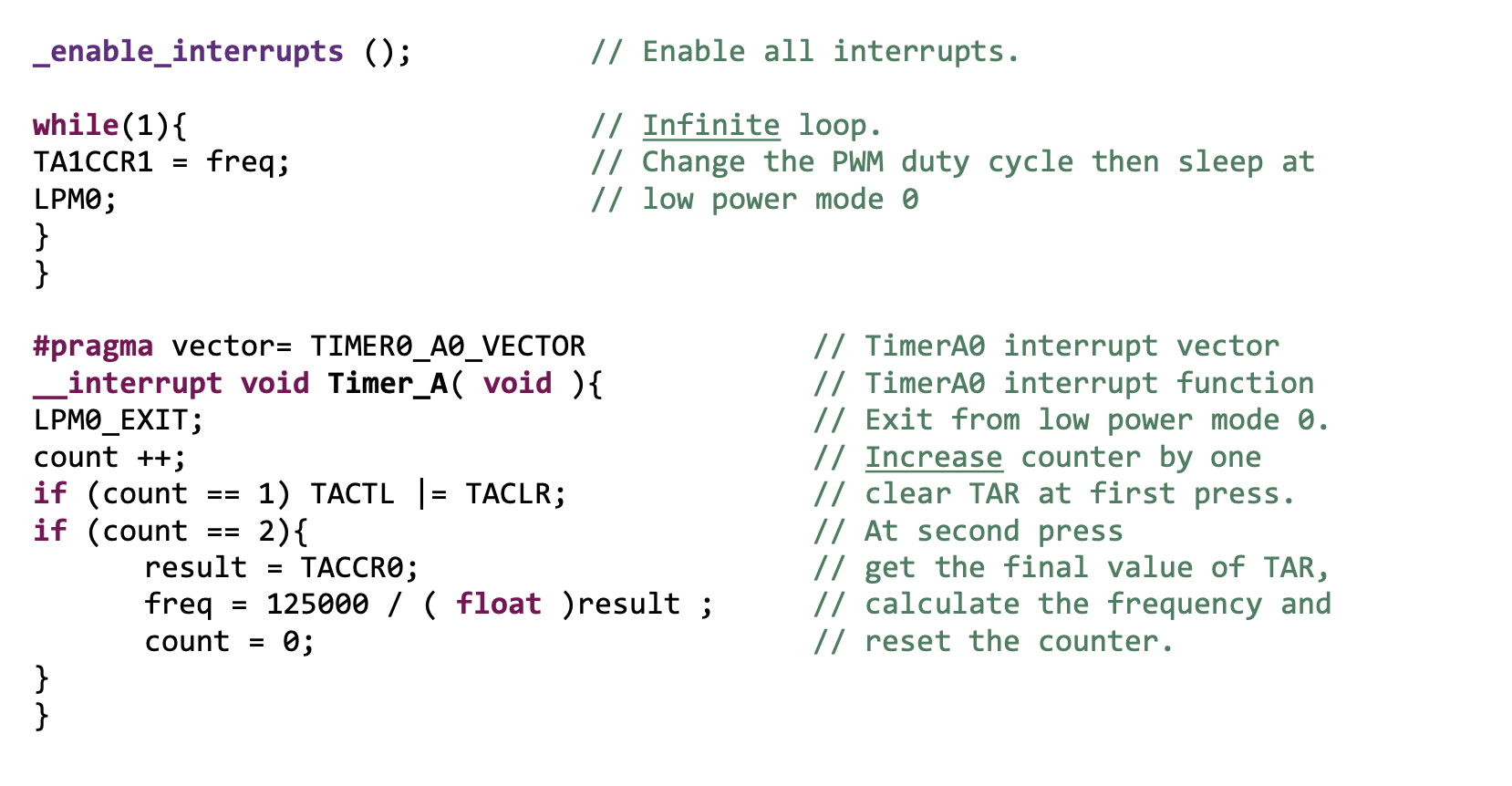 Solved ! THE PROBLEM AND ITS SOLUTION IS GIVE IN MSP430 | Chegg.com