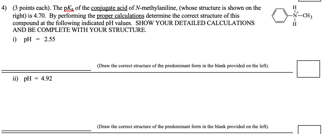 Solved E-CH3 4) (3 points each). The pKa of the conjugate | Chegg.com