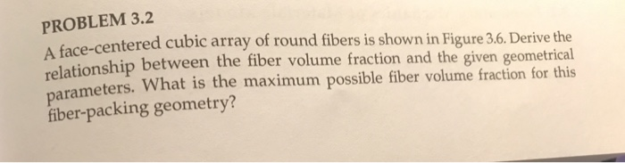 Solved PROBLEM 3.2 A face-centered cubic array of round | Chegg.com