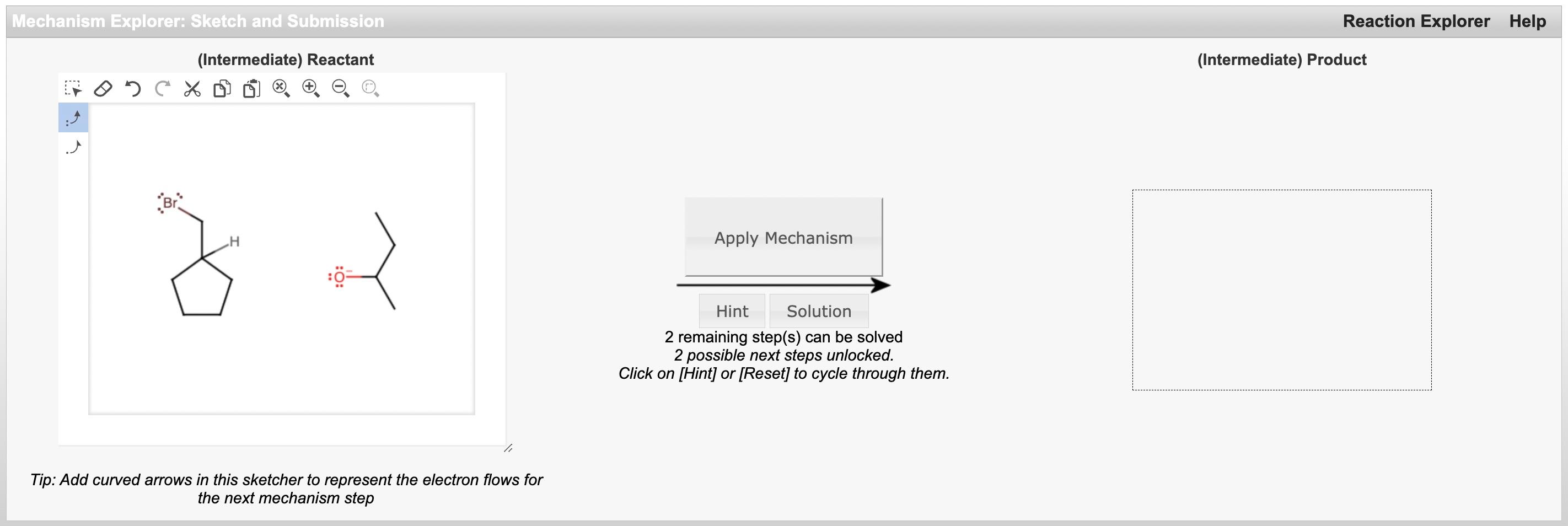 Solved Mechanism Explorer: Sketch and Submission Reac | Chegg.com