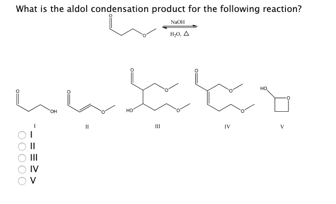 Solved What is the aldol condensation product for the | Chegg.com