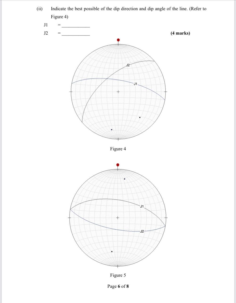 Solved (ii) Indicate the best possible of the dip direction | Chegg.com