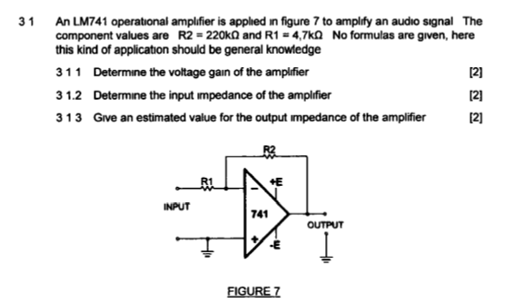 Solved 31 An LM741 operational amplifier is applied in | Chegg.com