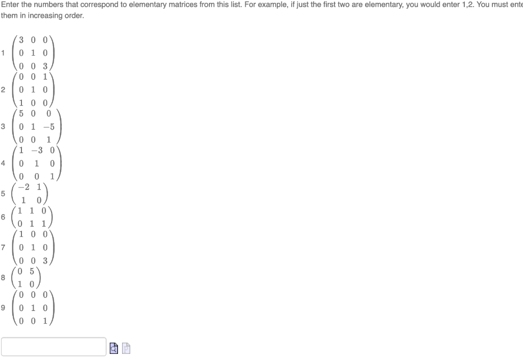 Solved Enter the numbers that correspond to elementary | Chegg.com